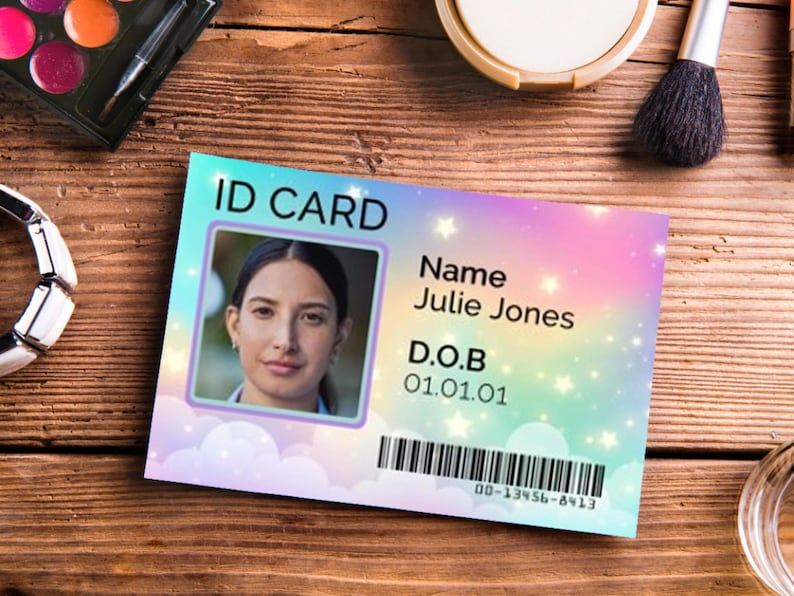 Photo ID Card - Custom Name and Date of Birth - Biodegradable Plastic ...