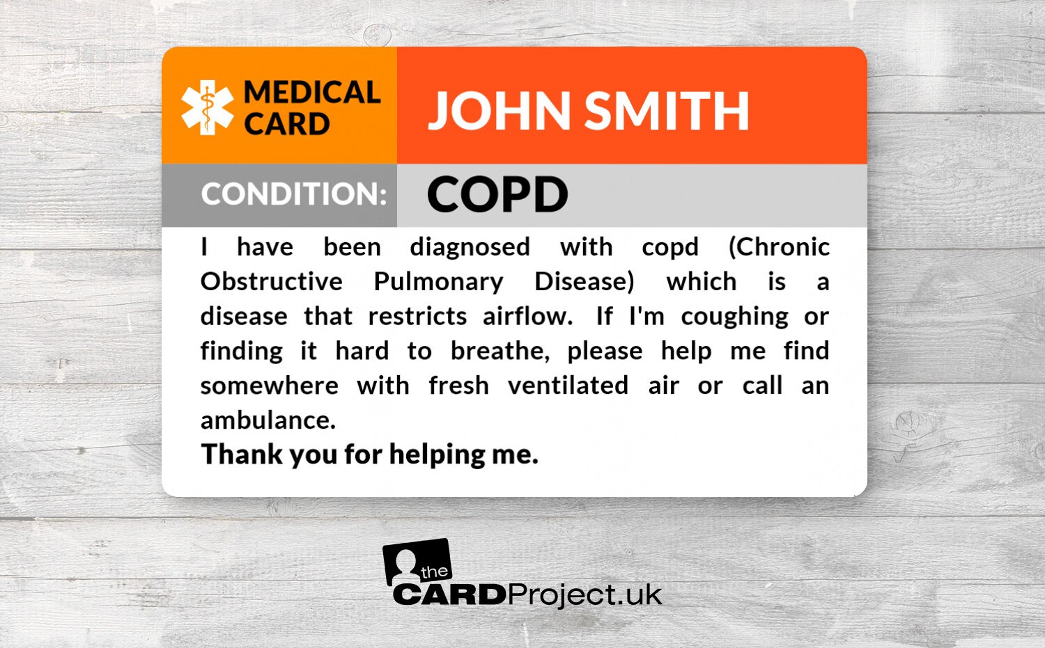 COPD chronic Obstructive Pulmonary Disease Awareness Medical ID Alert ...