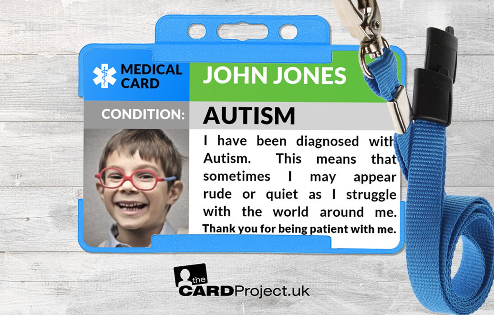 Autism Awareness Medical Photo ID Card Double-sided W/ - Etsy