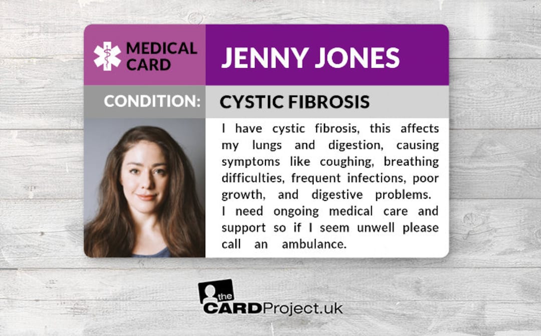 Cystic Fibrosis Photo ID Card: Medical Awareness & Emergency ...