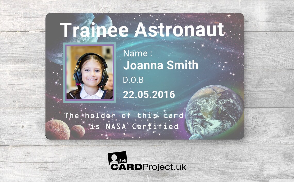 Kids Astronaut ID Card NASA Certified: Explore Space - Etsy Canada