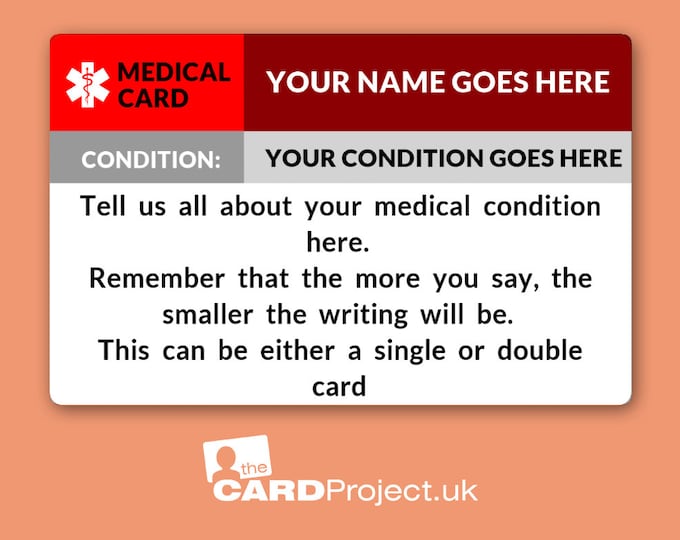Visually Impaired Awareness Photo Medical ID Alert Card - Etsy Canada