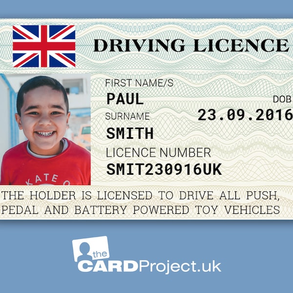 Personalised Drivers Licence - Etsy UK