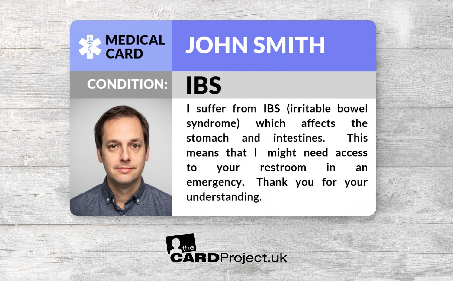 IBS irritable Bowel Syndrome Photo Medical ID Card - Etsy Canada