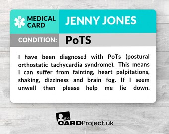 Pots Medical Id Card - Etsy
