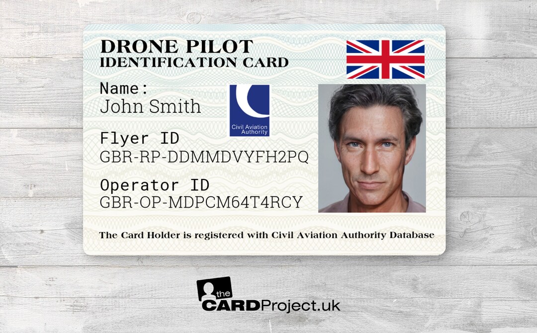 Drone Pilot Double Sided Photo ID Card With Rear Magnetic and - Etsy Canada