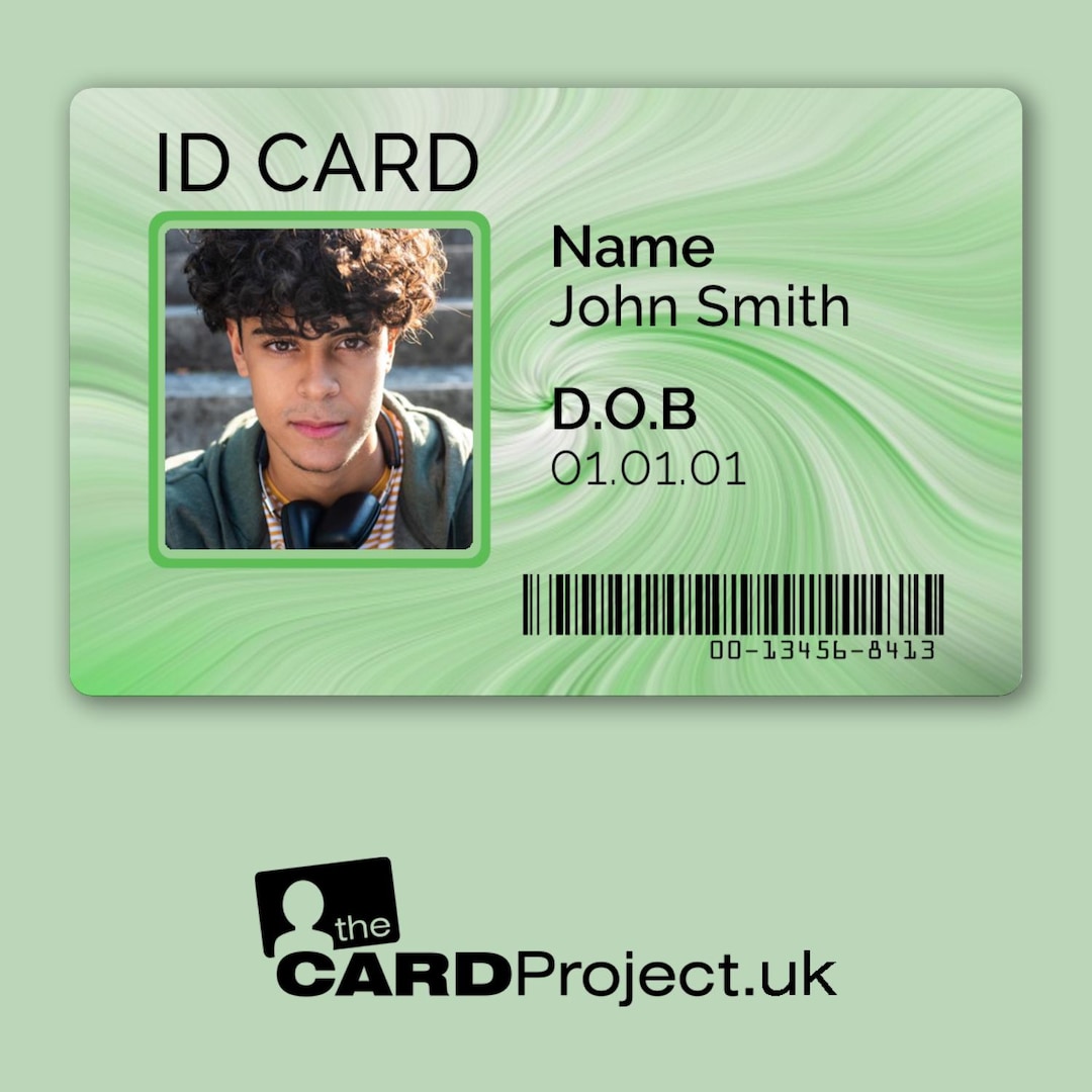 Custom Photo ID Card - Personalised Biodegradable Plastic Identity Card ...