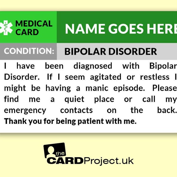 Bipolar Disorder Card - Etsy