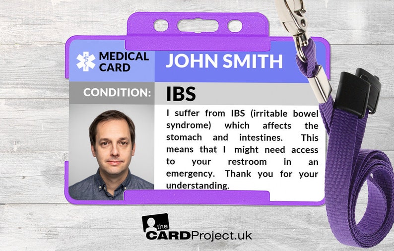 IBS irritable Bowel Syndrome Photo Medical ID Card - Etsy