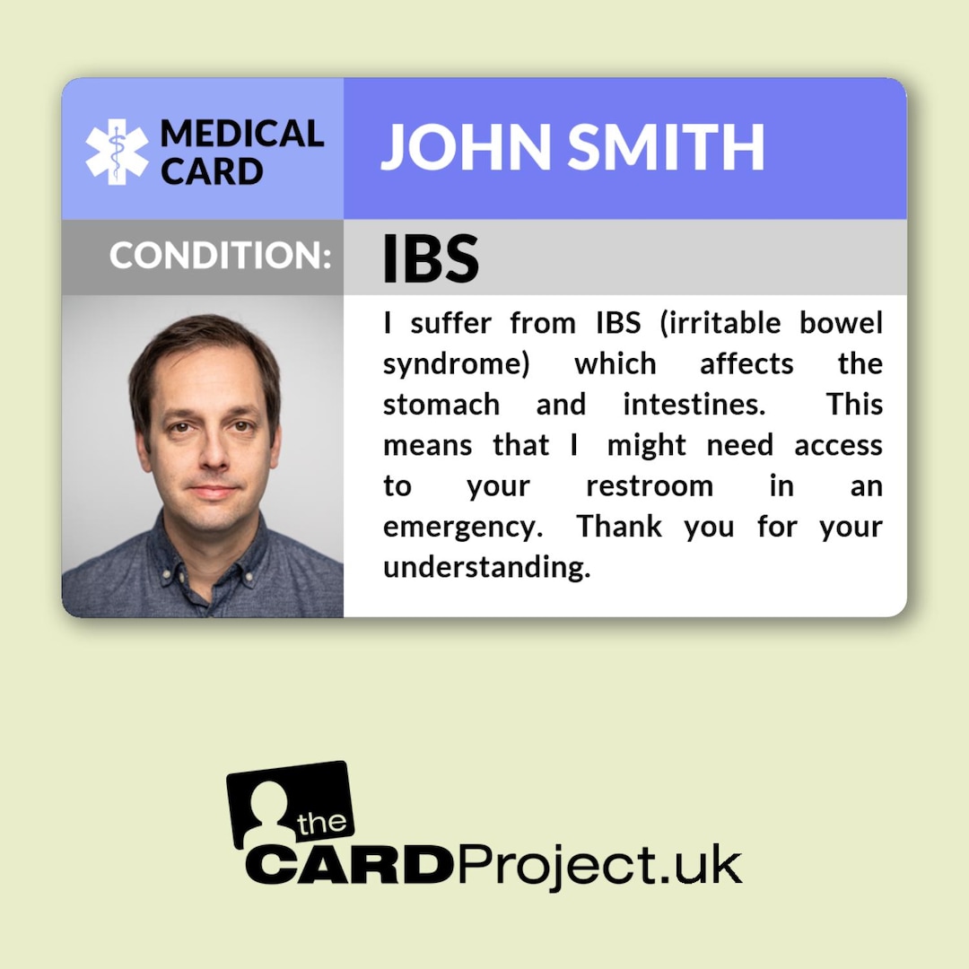 IBS (irritable Bowel Syndrome) Photo Medical ID Card - Etsy UK