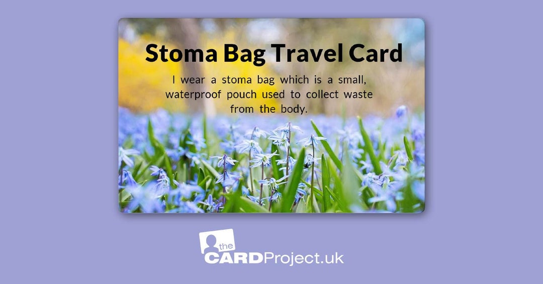 Stoma Bag Travel Card, Stoma Awareness - Etsy
