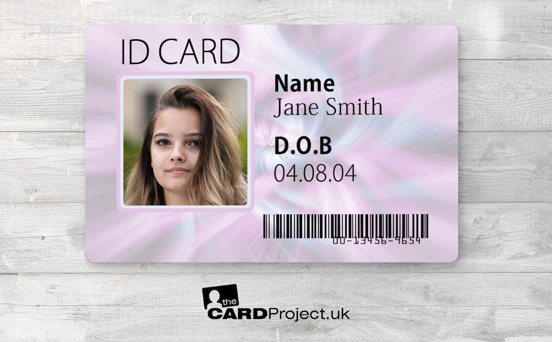 Photo ID Cards, Basic Personalised Identification Badges, Design 1 - Etsy