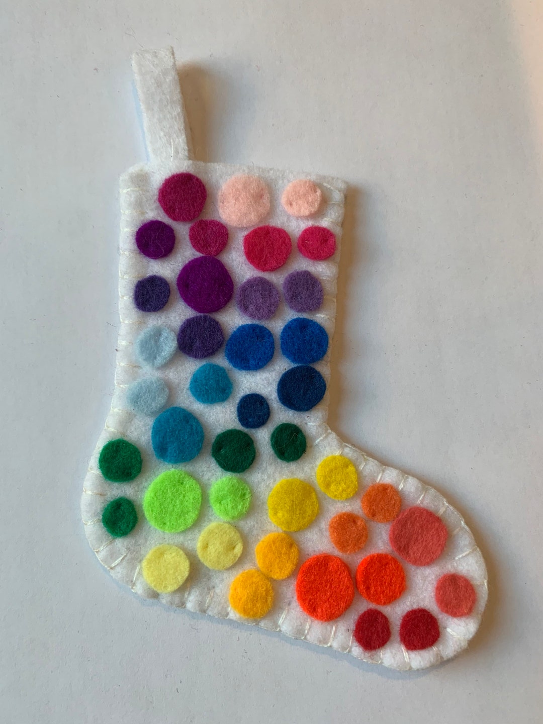 Mini Rainbow Stocking (5" X 4") - Etsy