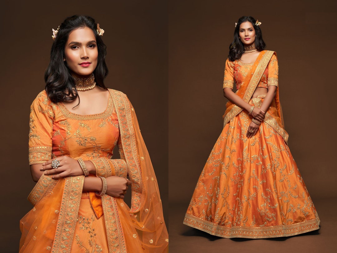 Indian Wedding Haldi Rasham Wear Lehenga Choli With Dupatta for Women ...