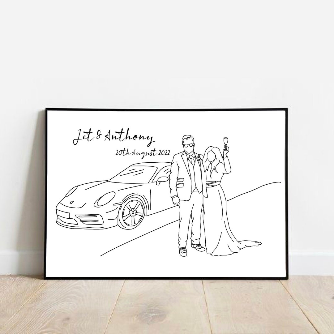 Personalised Line Drawing - Etsy