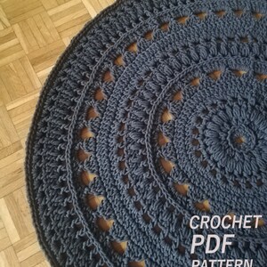 Crochet Round Rug Pattern Pdf Vintage Circular Rug Pattern - Etsy