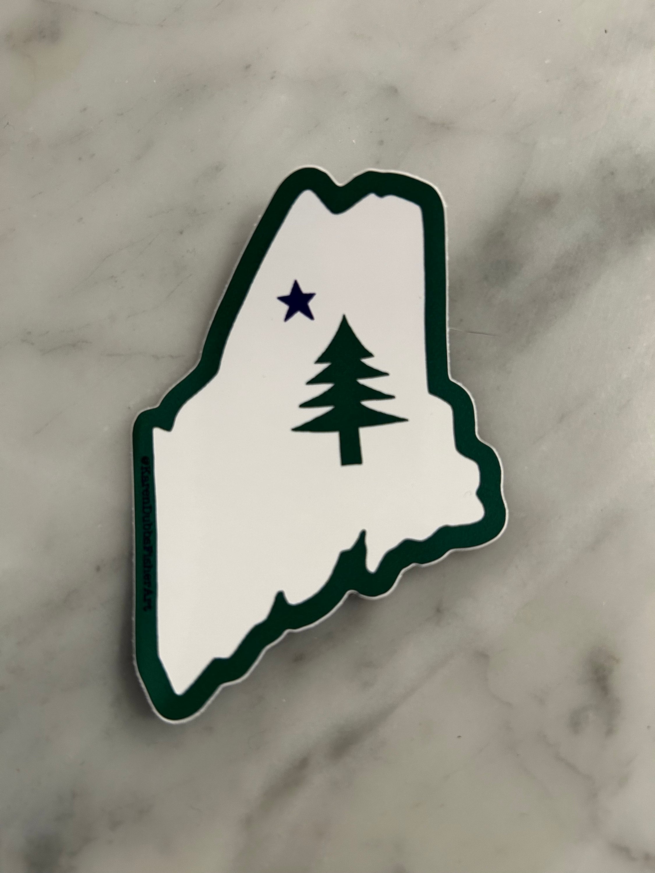 Sticker, State of Maine Sticker, State of Maine Flag, Pine Tree, Maine ...