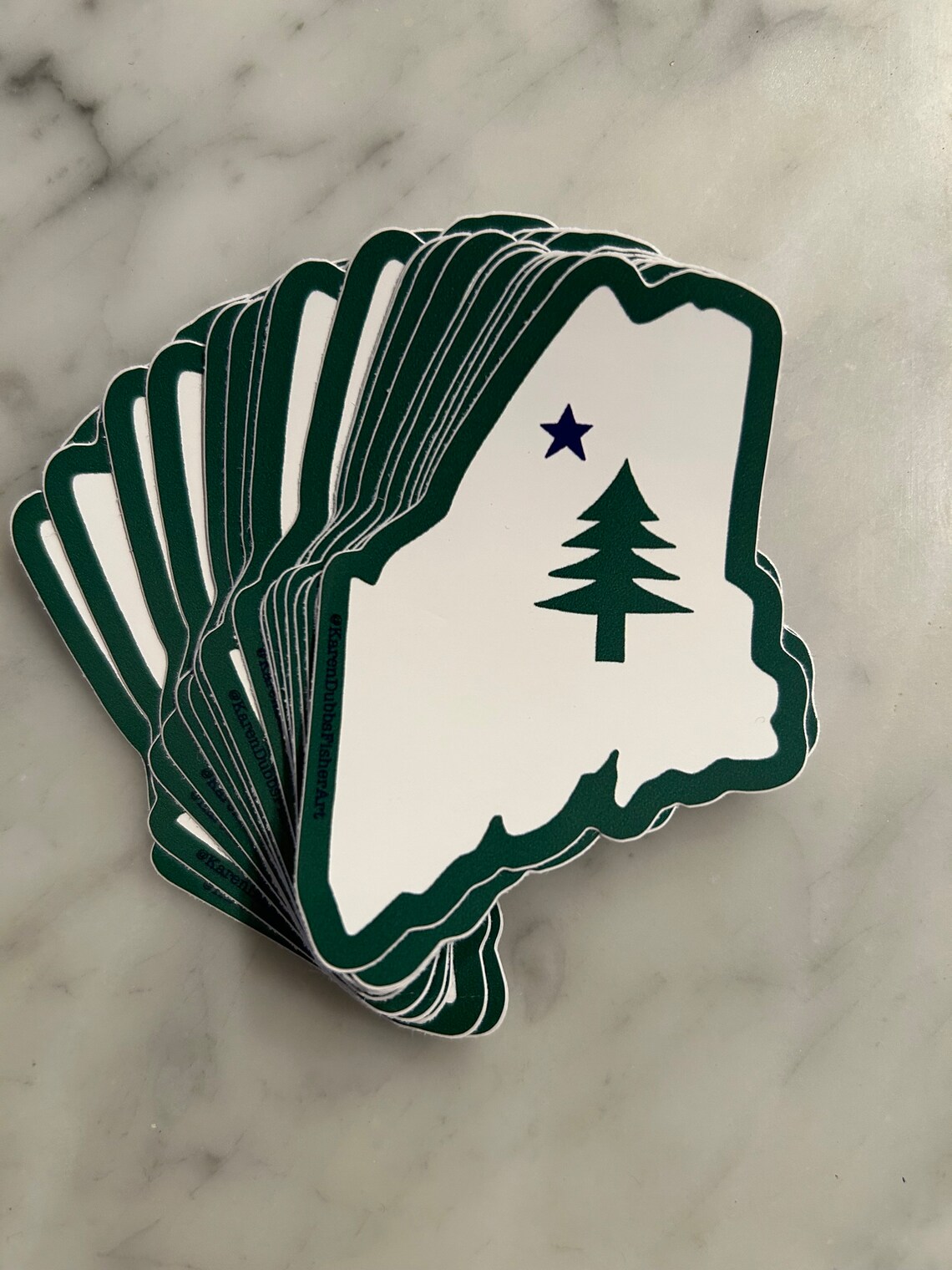 Sticker, State of Maine Sticker, State of Maine Flag, Pine Tree, Maine ...