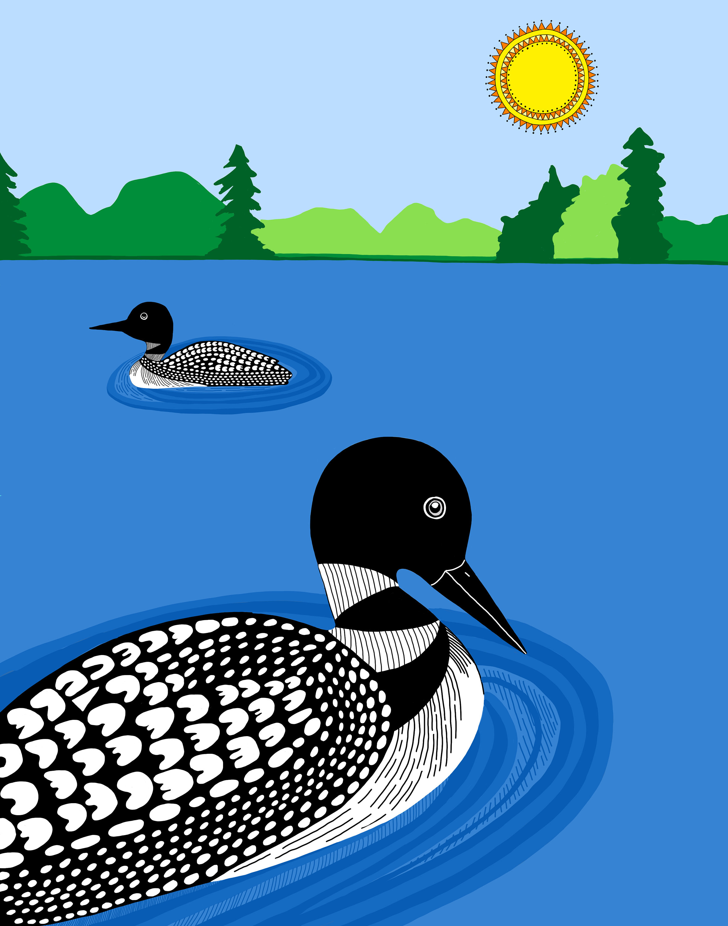 Loon Art Print, Lake Life, Loons, Call of the Loon, Lake House Decor ...
