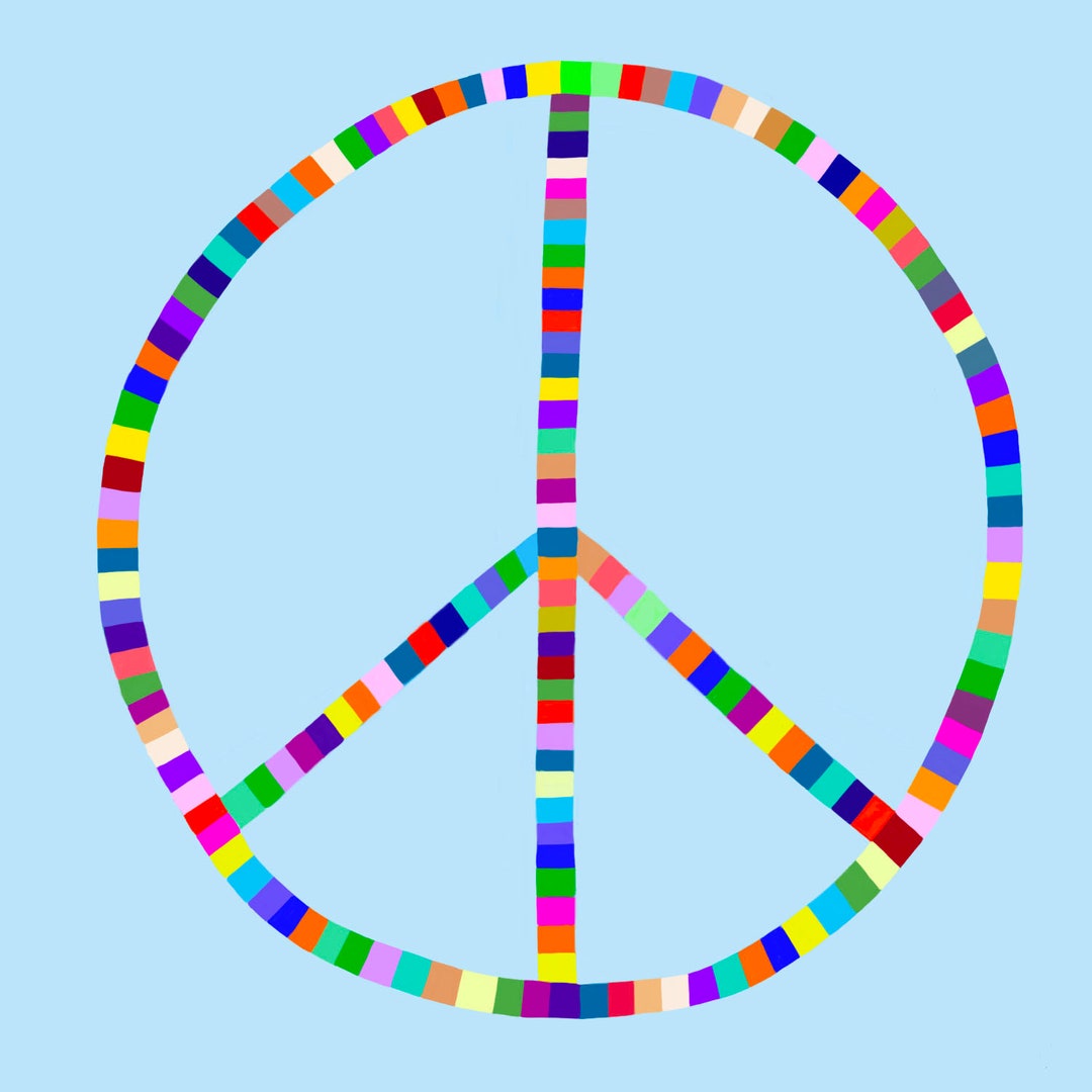 Sticker, Peace Sign Sticker, Peace Sticker, Peace, Laminate Sticker ...