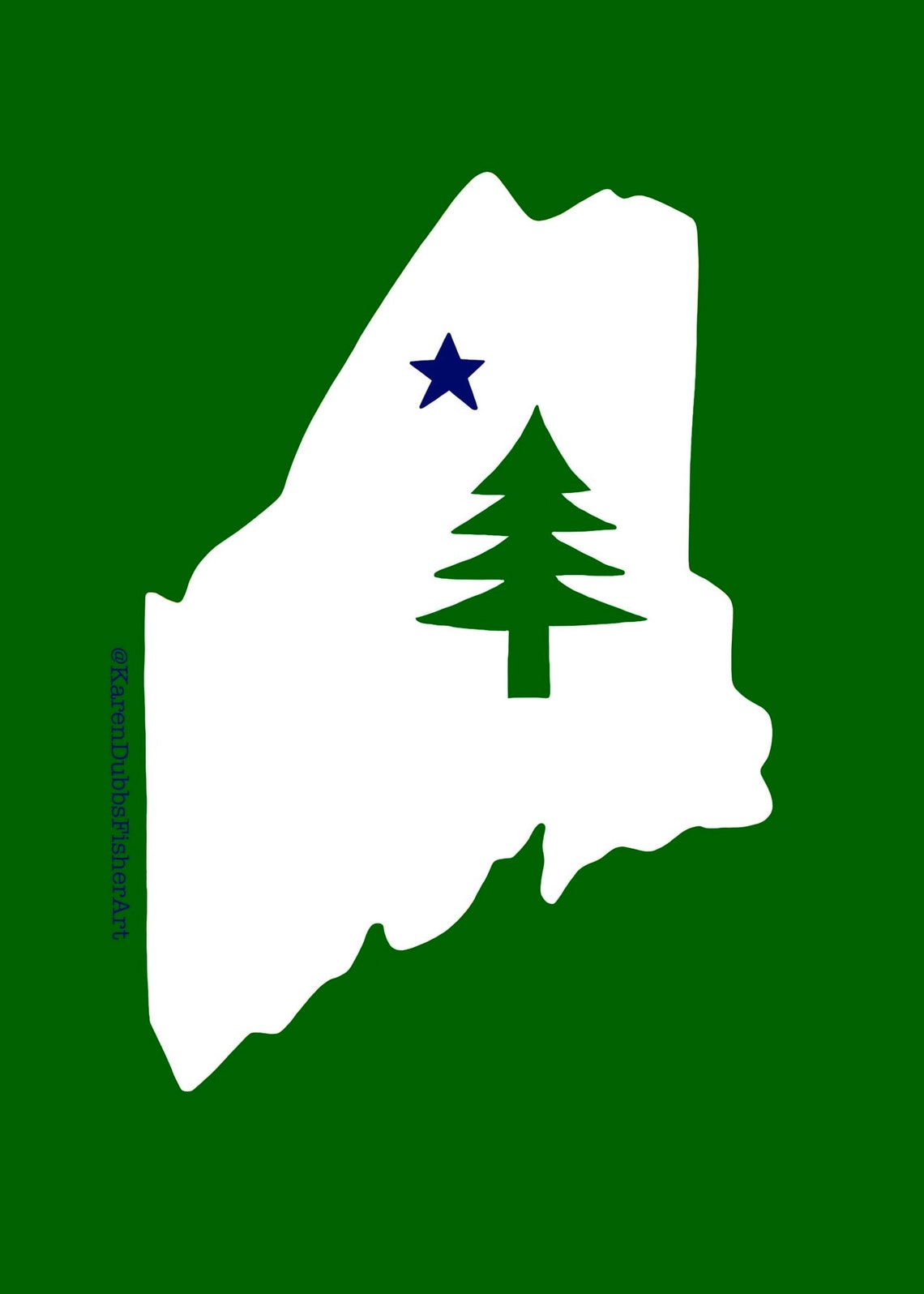 Sticker, State of Maine Sticker, State of Maine Flag, Pine Tree, Maine ...