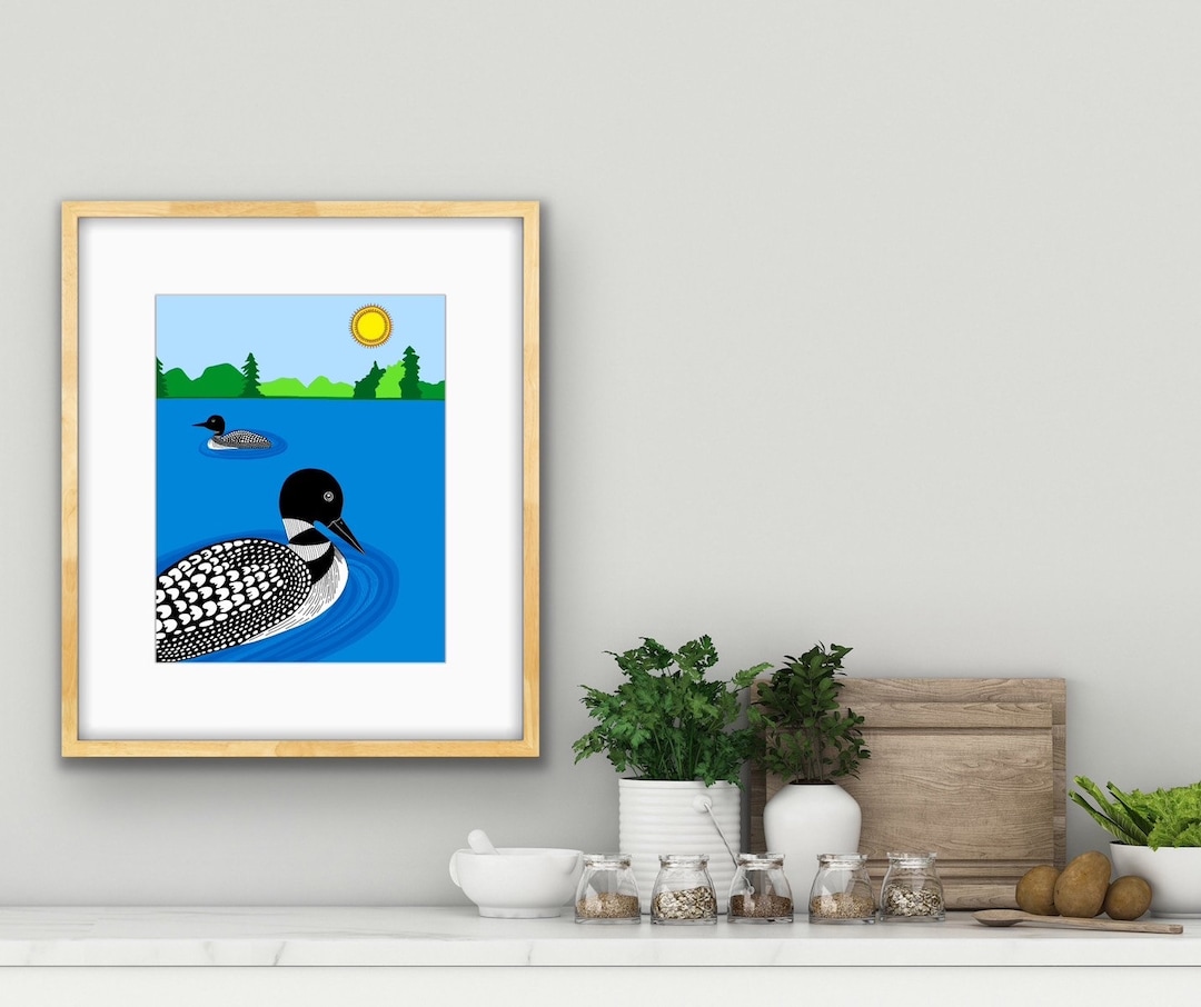 Loon Art Print, Lake Life, Loons, Call of the Loon, Lake House Decor ...