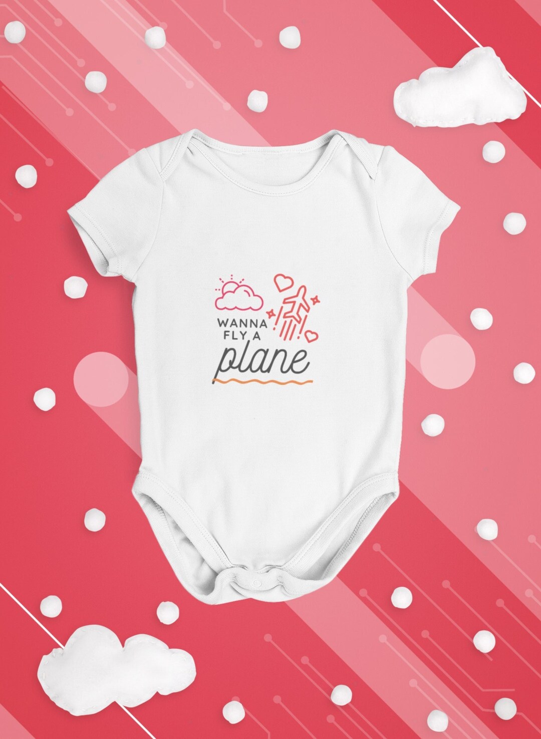 Plane Pilot Bodysuit. Funny Aircraft Unisex Baby Clothing. Gift for ...