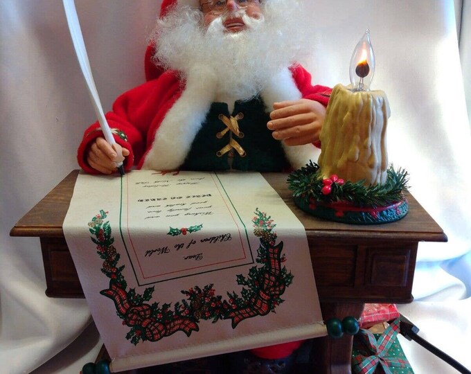 Animated Writing Santa Holiday Creations 1993 Plays Music Motion ...