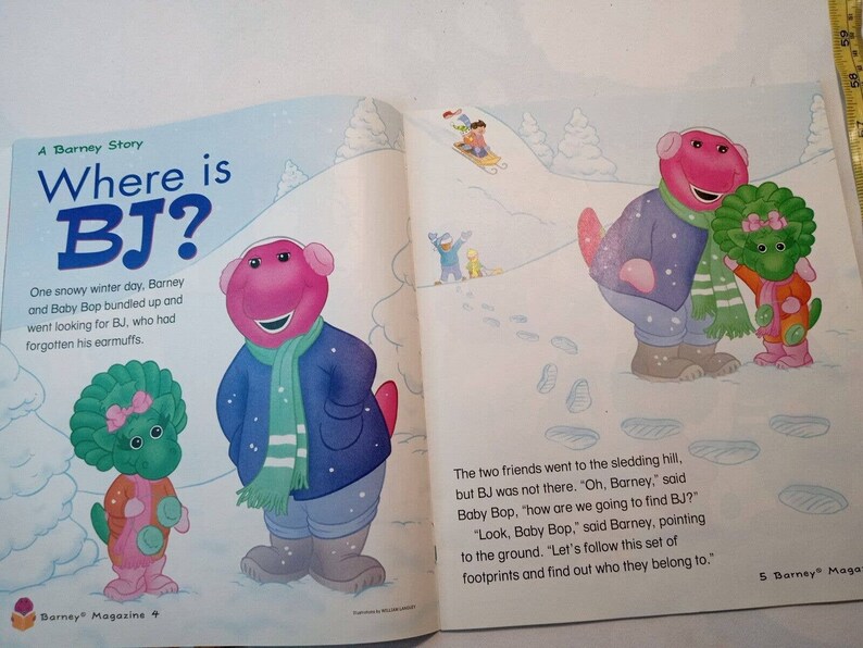 Vintage Barney Magazine Winter 1995 Section 1 of 3 RARE - Etsy