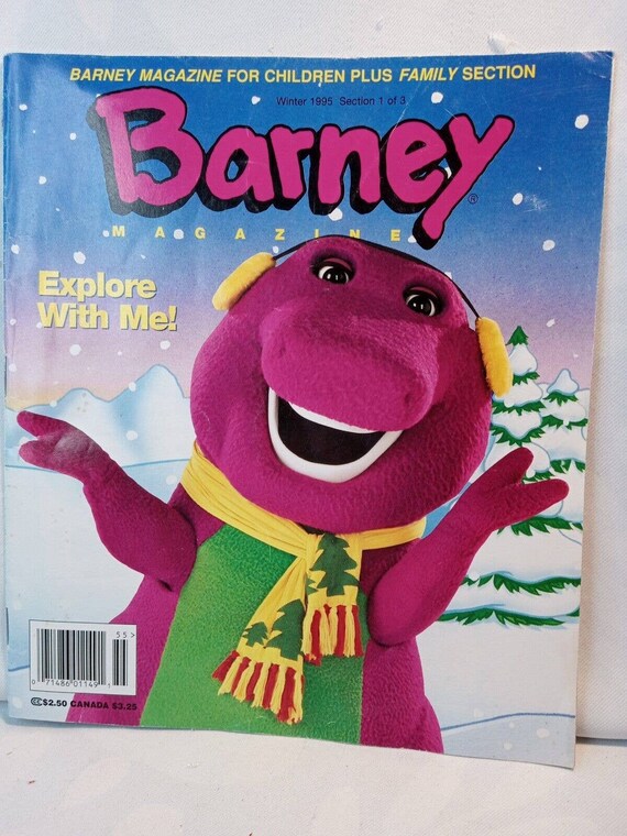 Vintage Barney Magazine Winter 1995 Section 1 of 3 RARE - Etsy