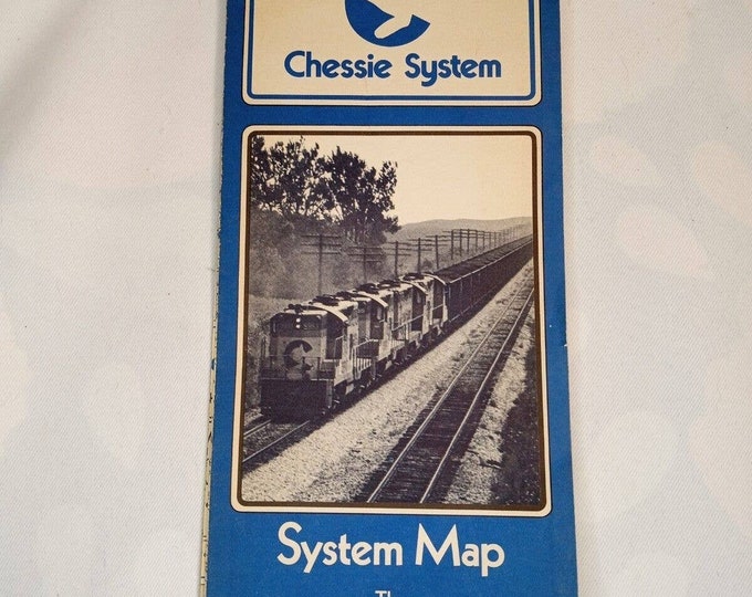 Vintage 78' Chessie System Map Chesapeake's Ohio Baltimore Maryland ...