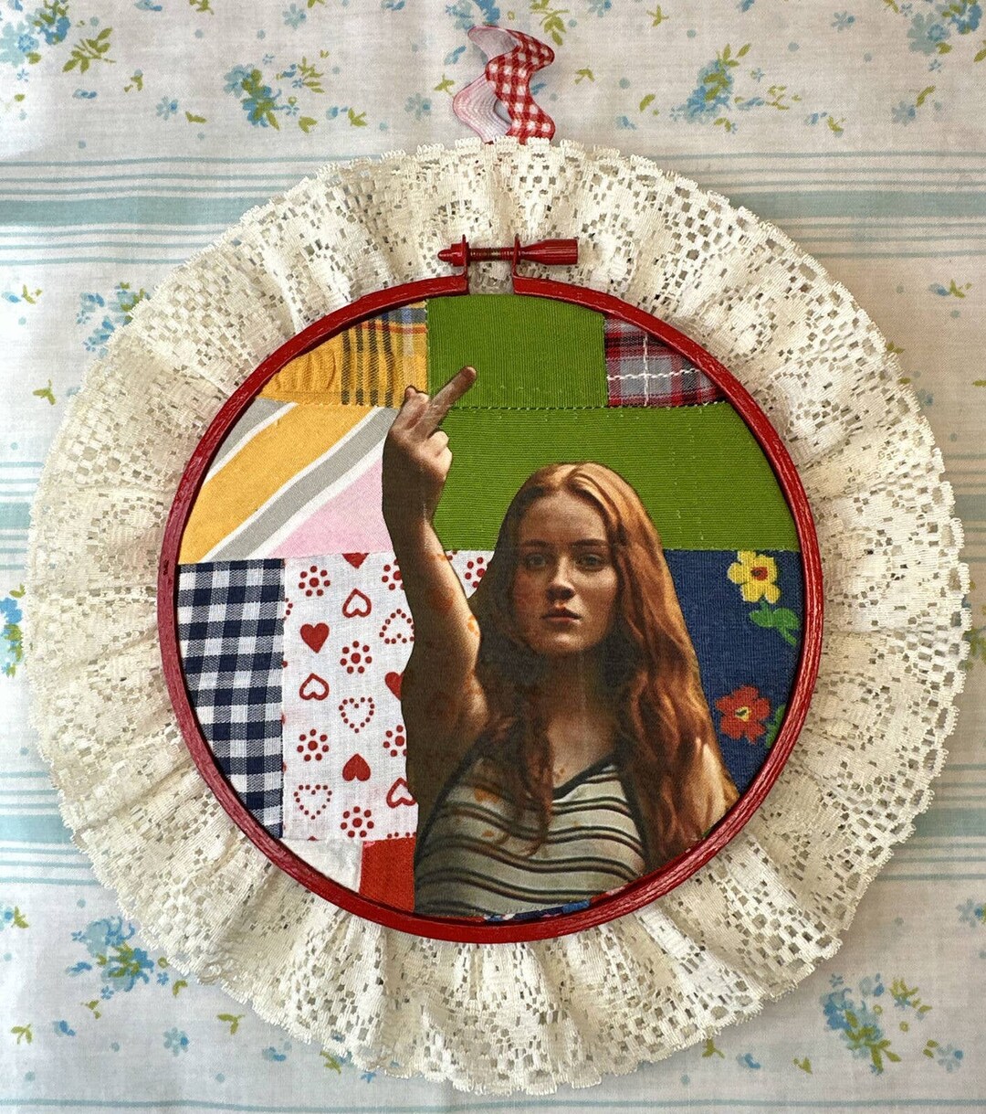 Stranger Things Max Mayfield Horror Girl Handmade Embroidery Hoop Wall ...