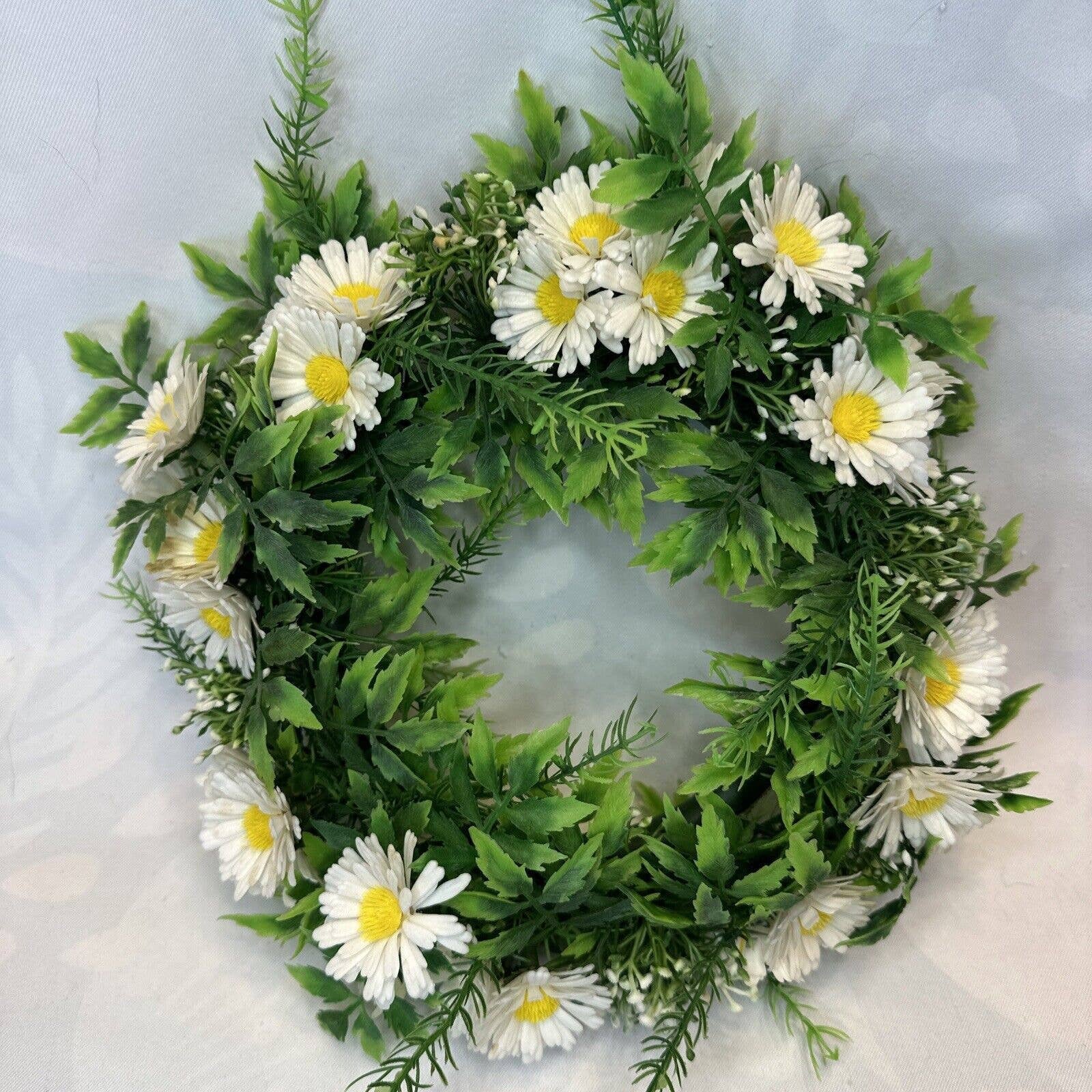 Vintage Plastic Artificial Flowers Candle Rings Lot of 5 Greenery Craft ...