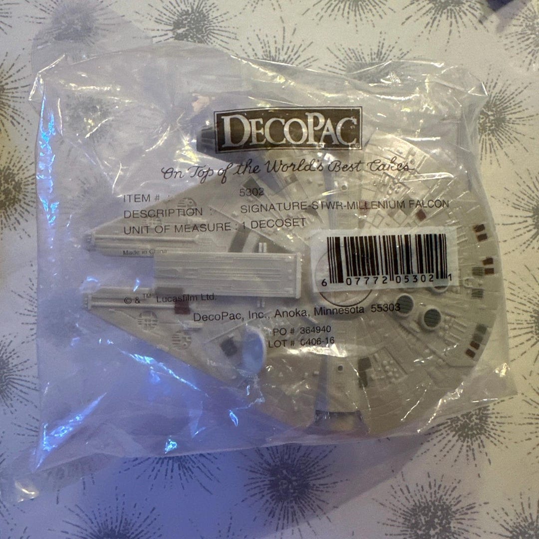 Star Wars Millennium Falcon Cake Topper Decopac NIP Decoration - Etsy