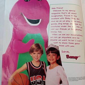 Vintage Barney Magazine Winter 1995 Section 3 of 3 RARE - Etsy