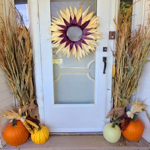 Dried Corn Stalks Bundle Fall Decor Thanksgiving Halloween & Fall - 72 ...