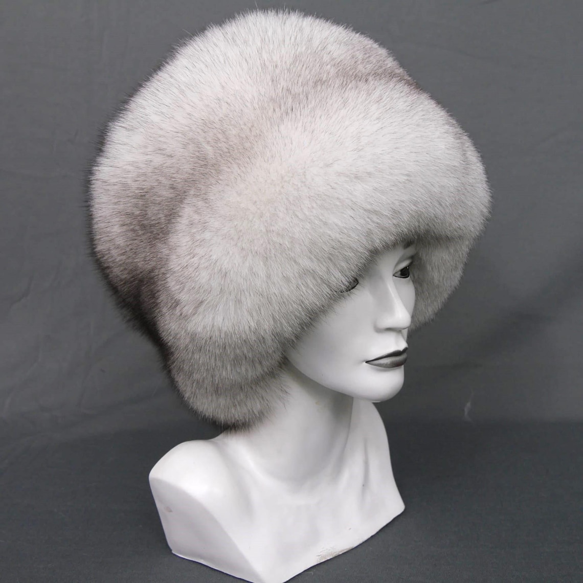 SAGA Blue Fox Fur Hat - Etsy