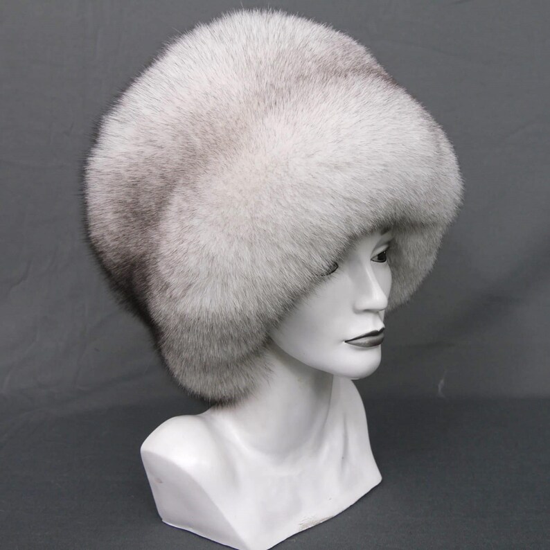 SAGA Blue Fox Fur Hat - Etsy