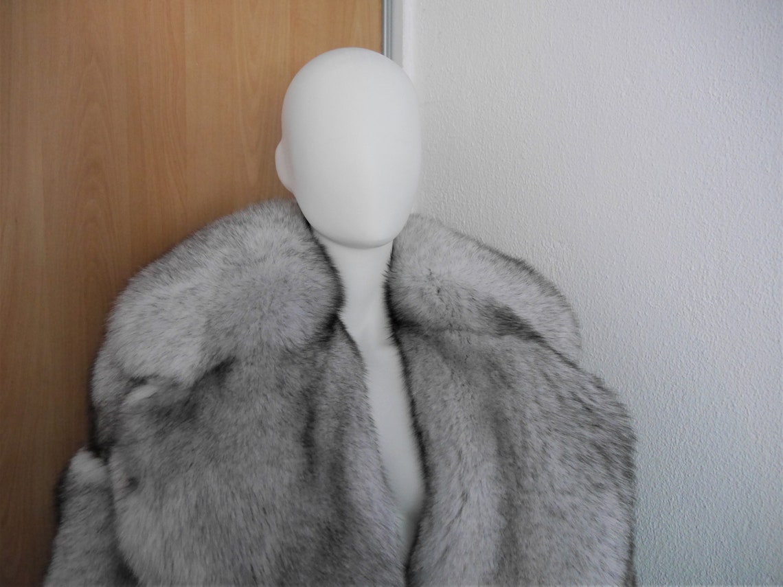 SAGA Blue Fox Fur Coat - Etsy