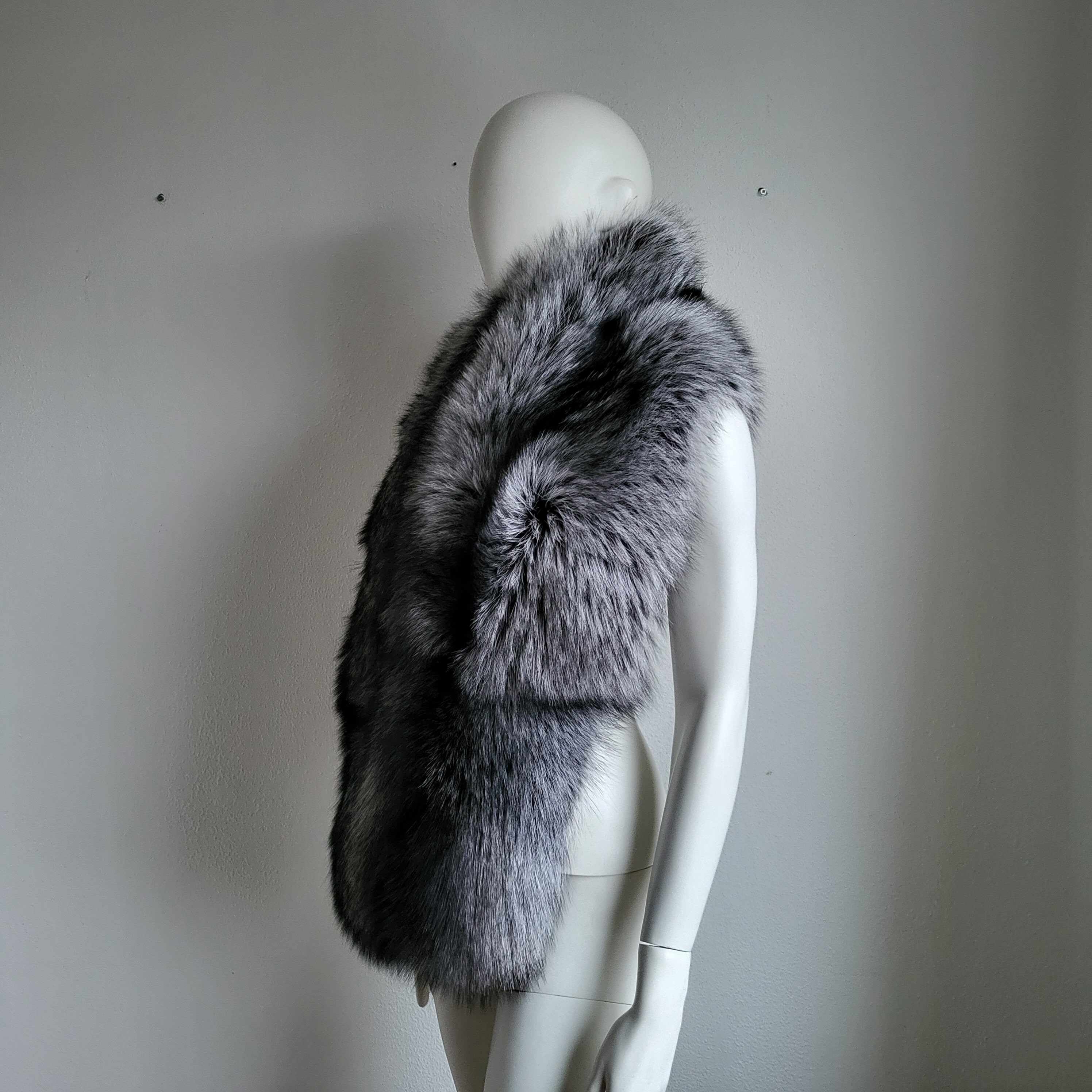 Silver Fox Fur Stole/wrap/scarf - Etsy