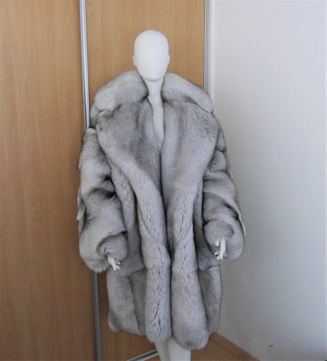 SAGA Blue Fox Fur Coat - Etsy