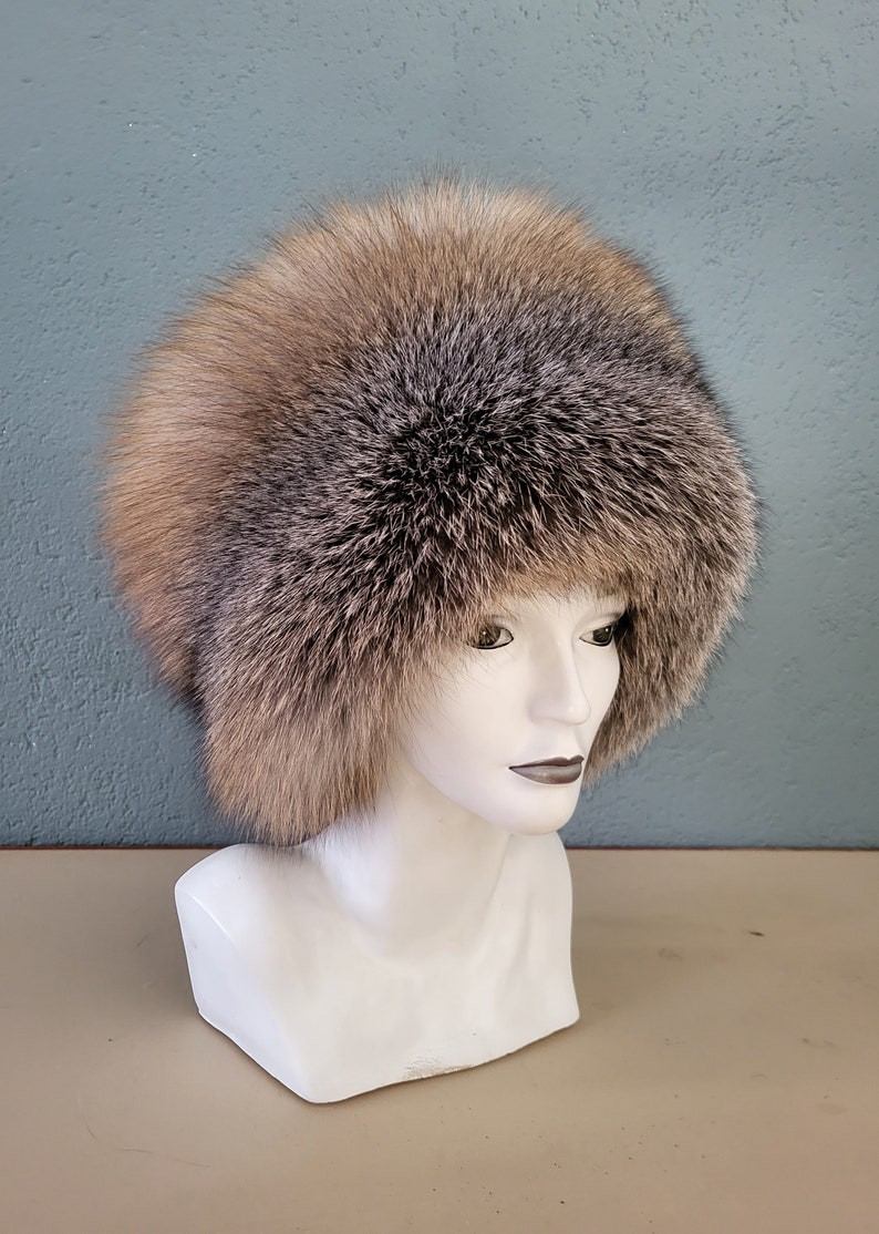 Golden Island Fox Fur Hat SAGA - Etsy