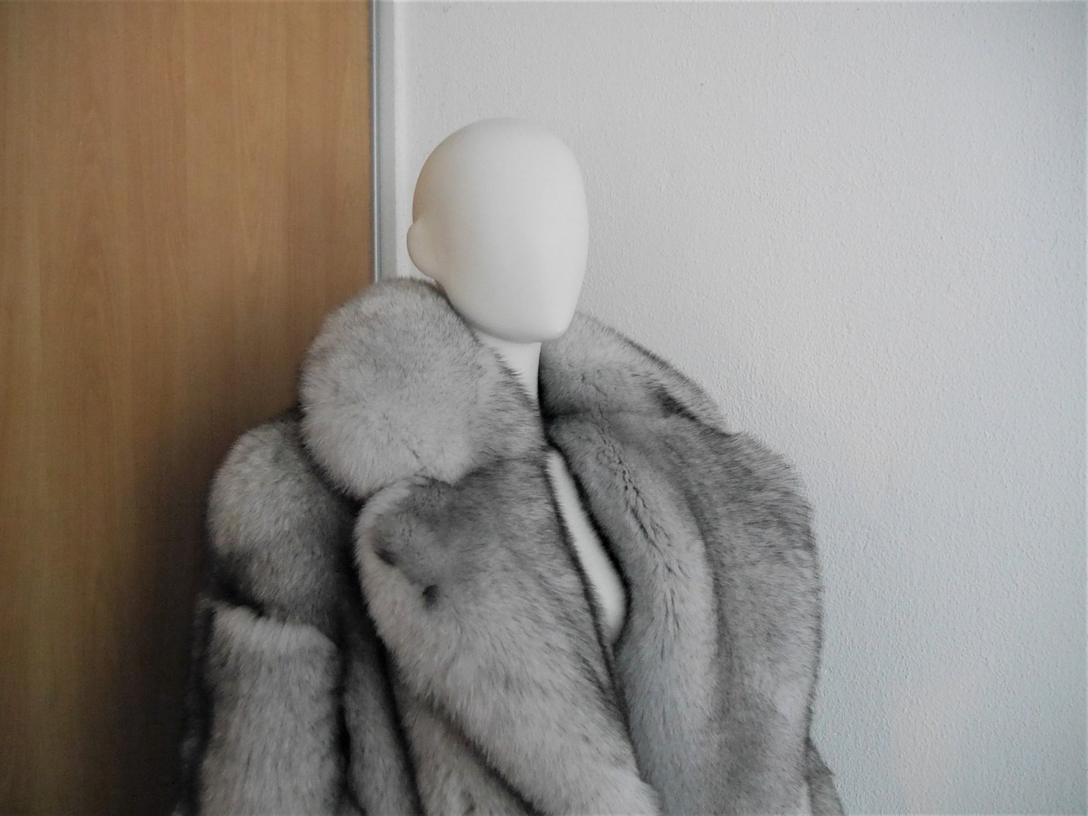 SAGA Blue Fox Fur Coat - Etsy Australia