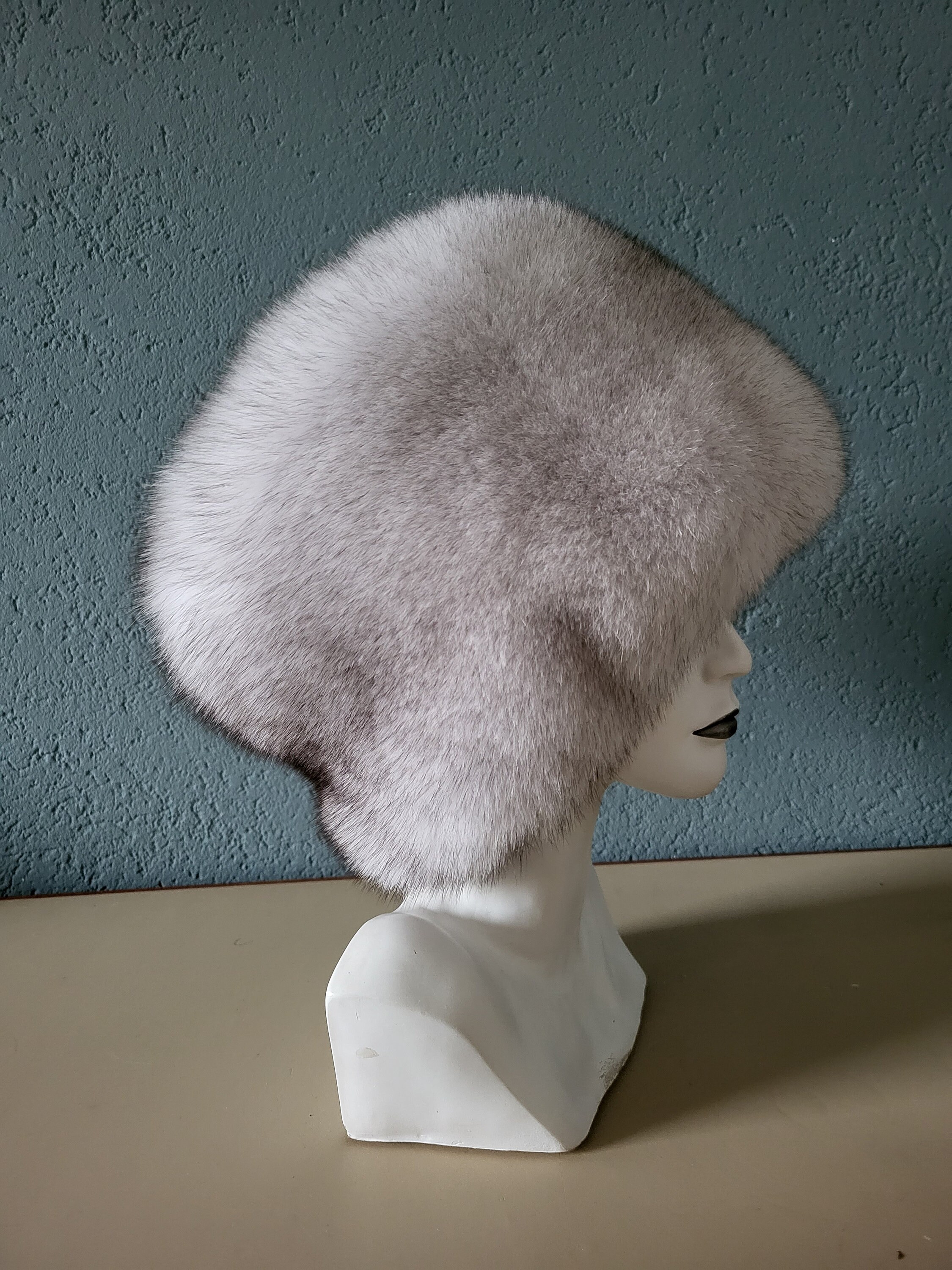 SAGA Blue Fox Fur Hat - Etsy