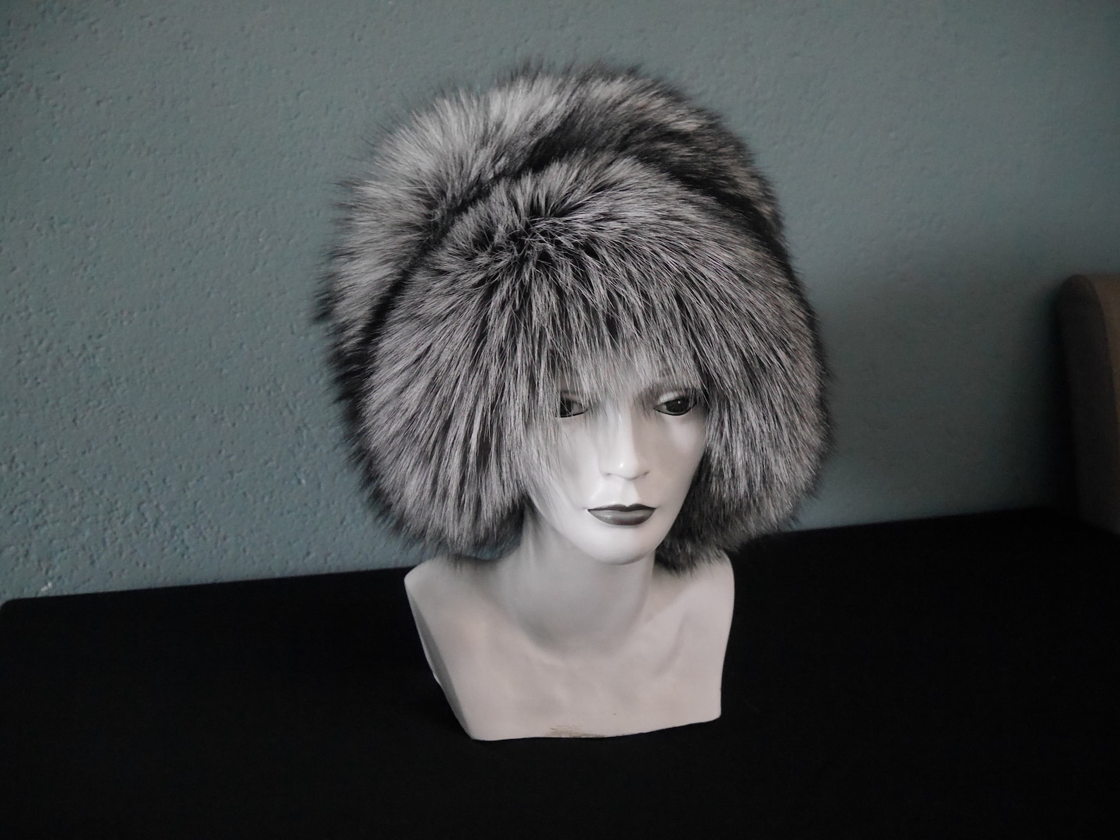SAGA Silver Fox Fur Hat - Etsy