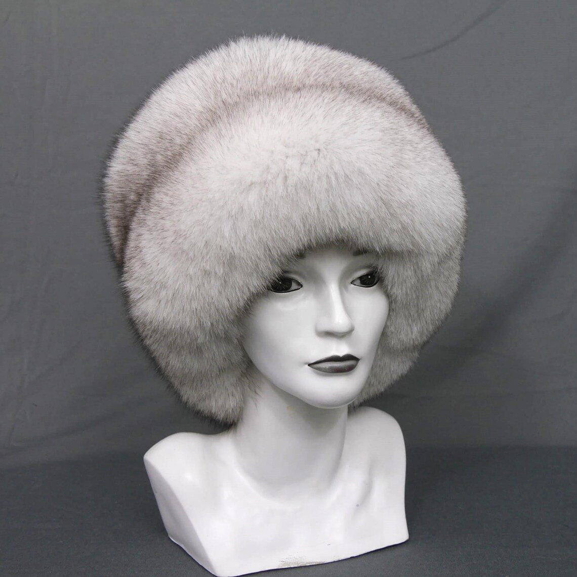 SAGA Blue Fox Fur Hat - Etsy