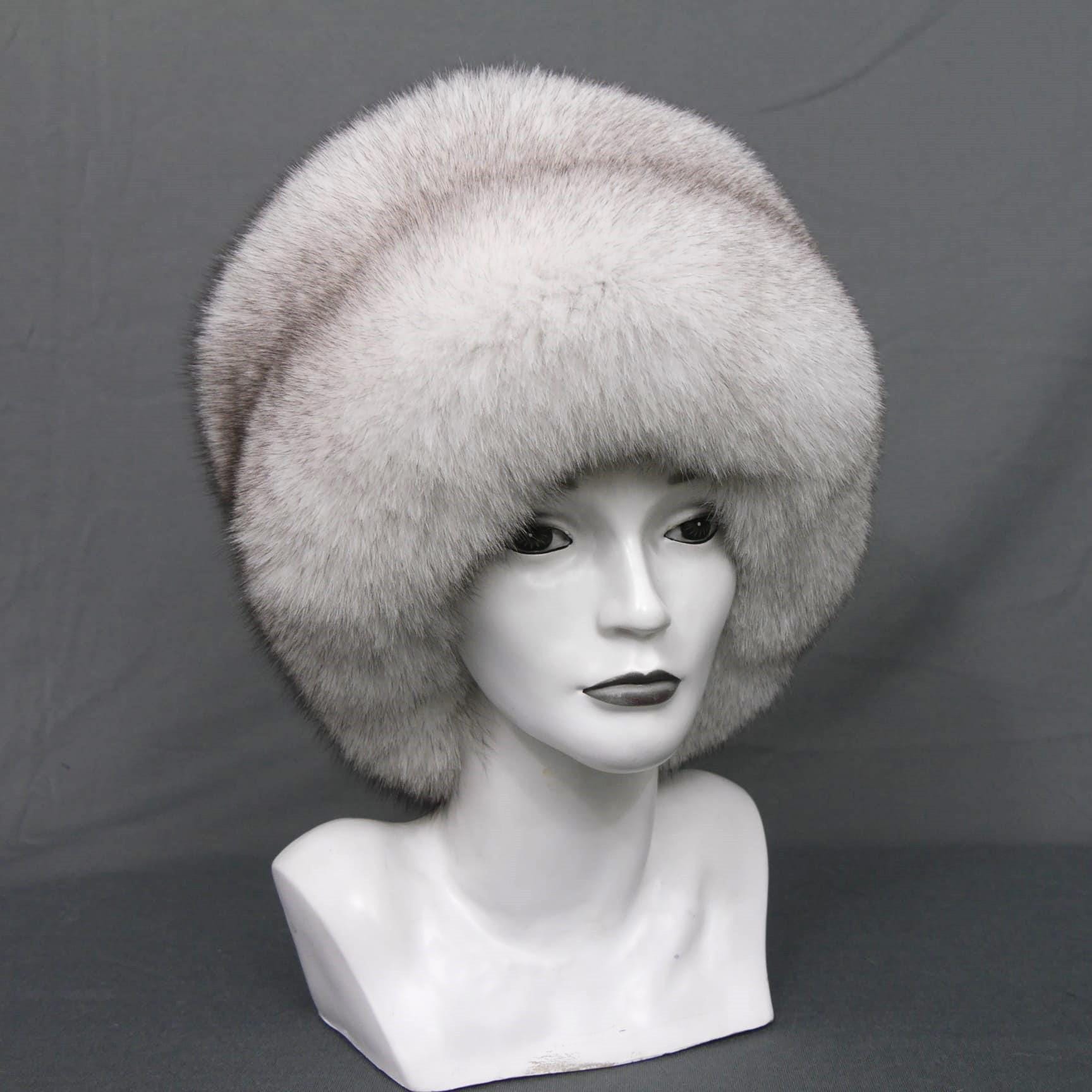 SAGA Blue Fox Fur Hat - Etsy