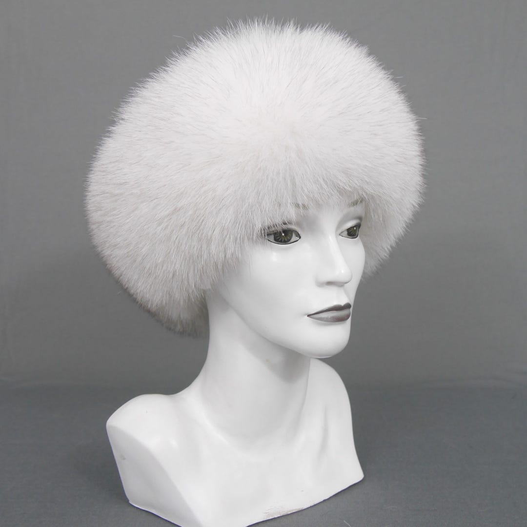 SAGA Blue Fox Fur Headband - Etsy