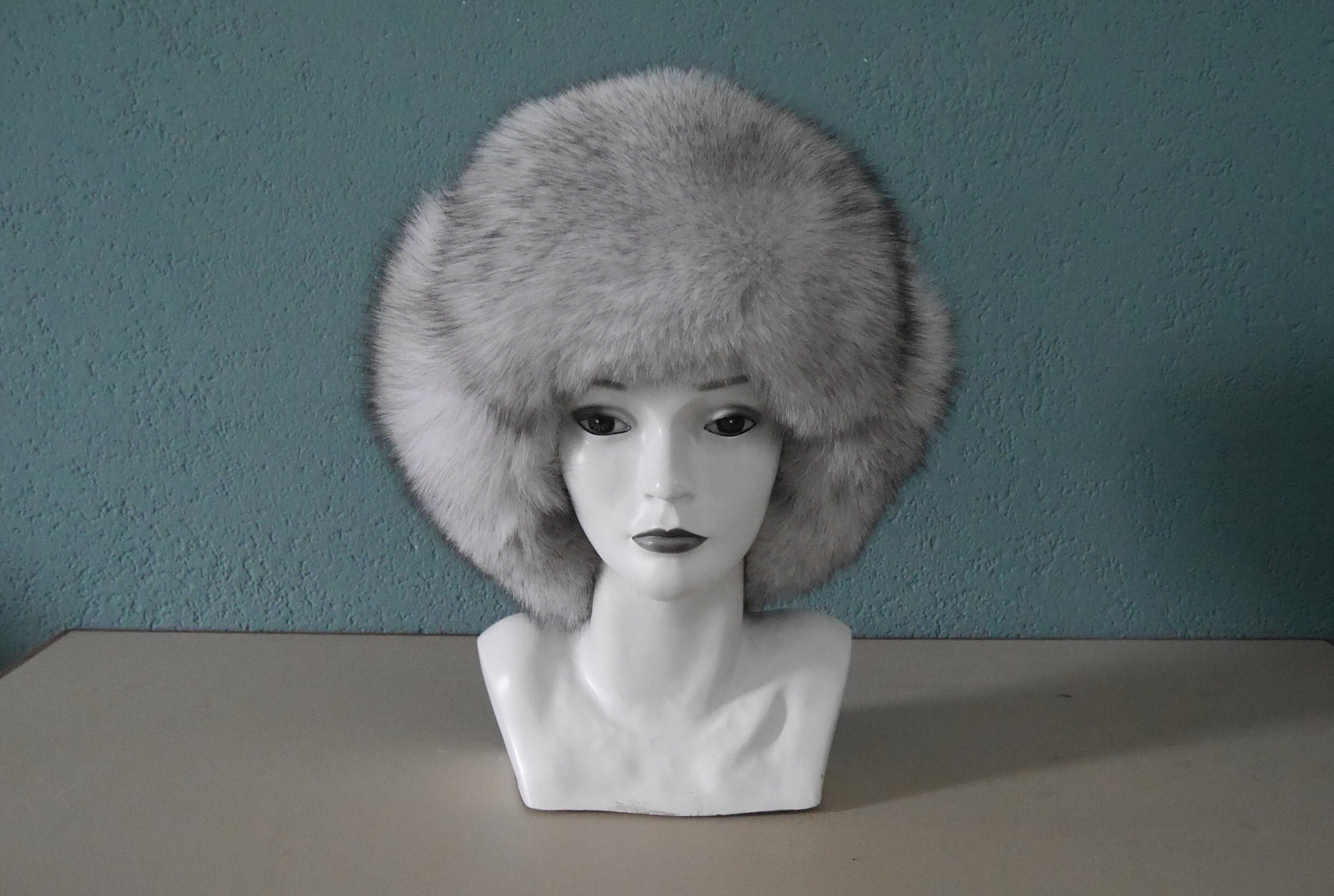 Blue Fox Fur Ushanka/trapper Hat SAGA - Etsy