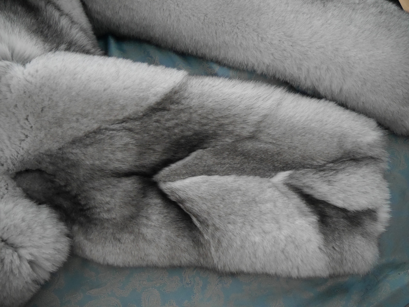 SAGA Blue Fox Fur Coat - Etsy Australia